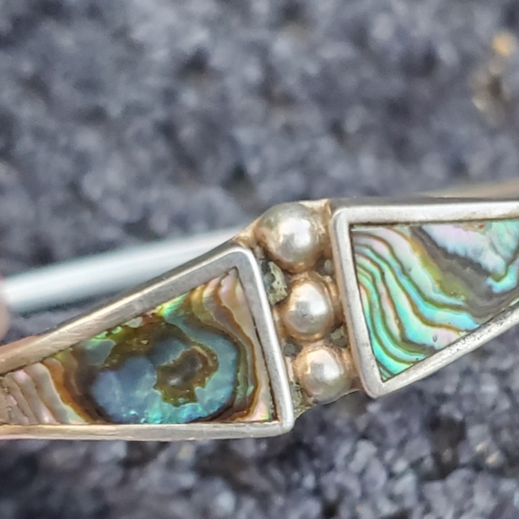 alpaca | Jewelry | Alpaca Silver Bracelet W Blue And Green Shell Inlay ...